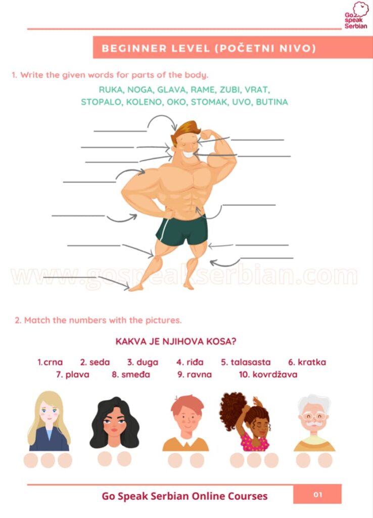 Worksheet Booklet and Audio Files • Go Speak Serbian